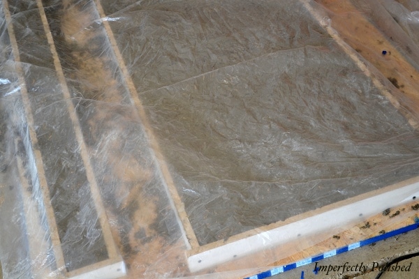 What type of plastic and its thickness is used for curing concrete ...