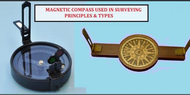 Magnetic Compass Used in Surveying -Principles & Types